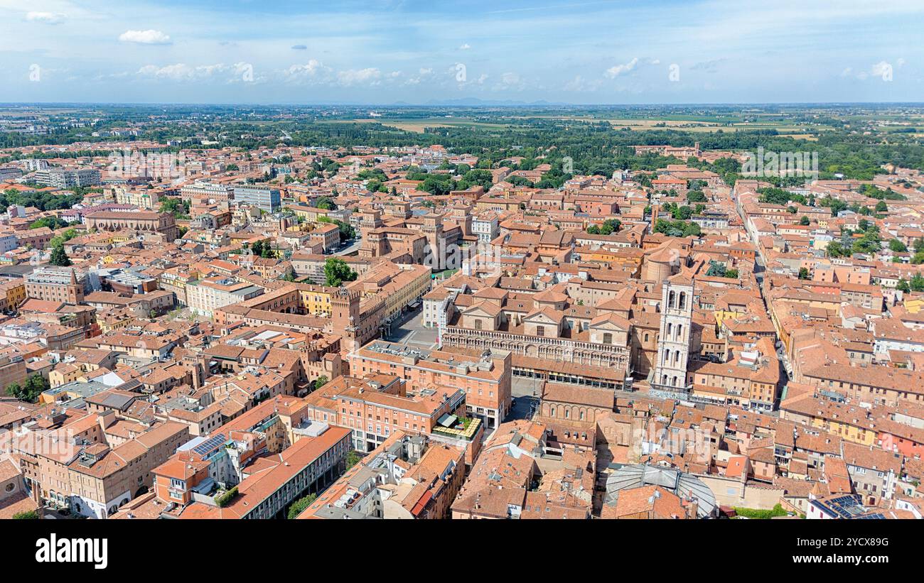 Landmarks of Italy - beautiful medieval town Ferrara in Emilia Romagna ...