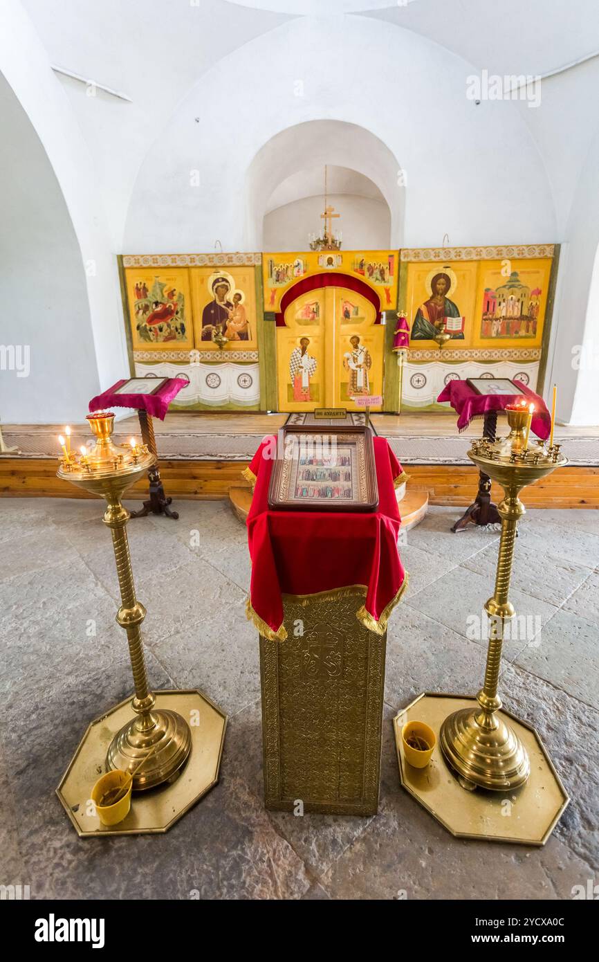 Interior of the Holy Cross Cathedral at the St. George's (Yuriev ...