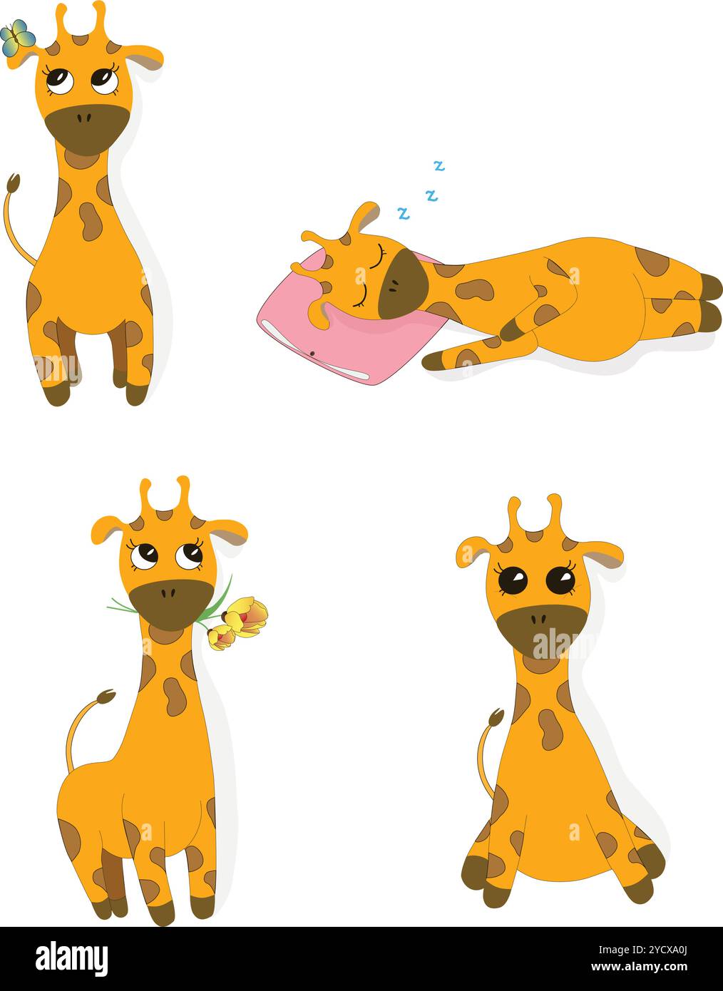 Cartoon giraffe vector illustration Stock Vector Image & Art - Alamy