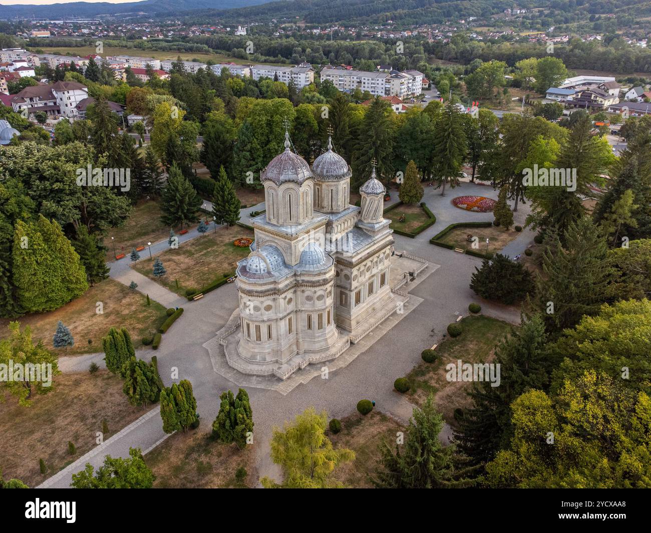 Romanian monastery aerial hi-res stock photography and images - Alamy
