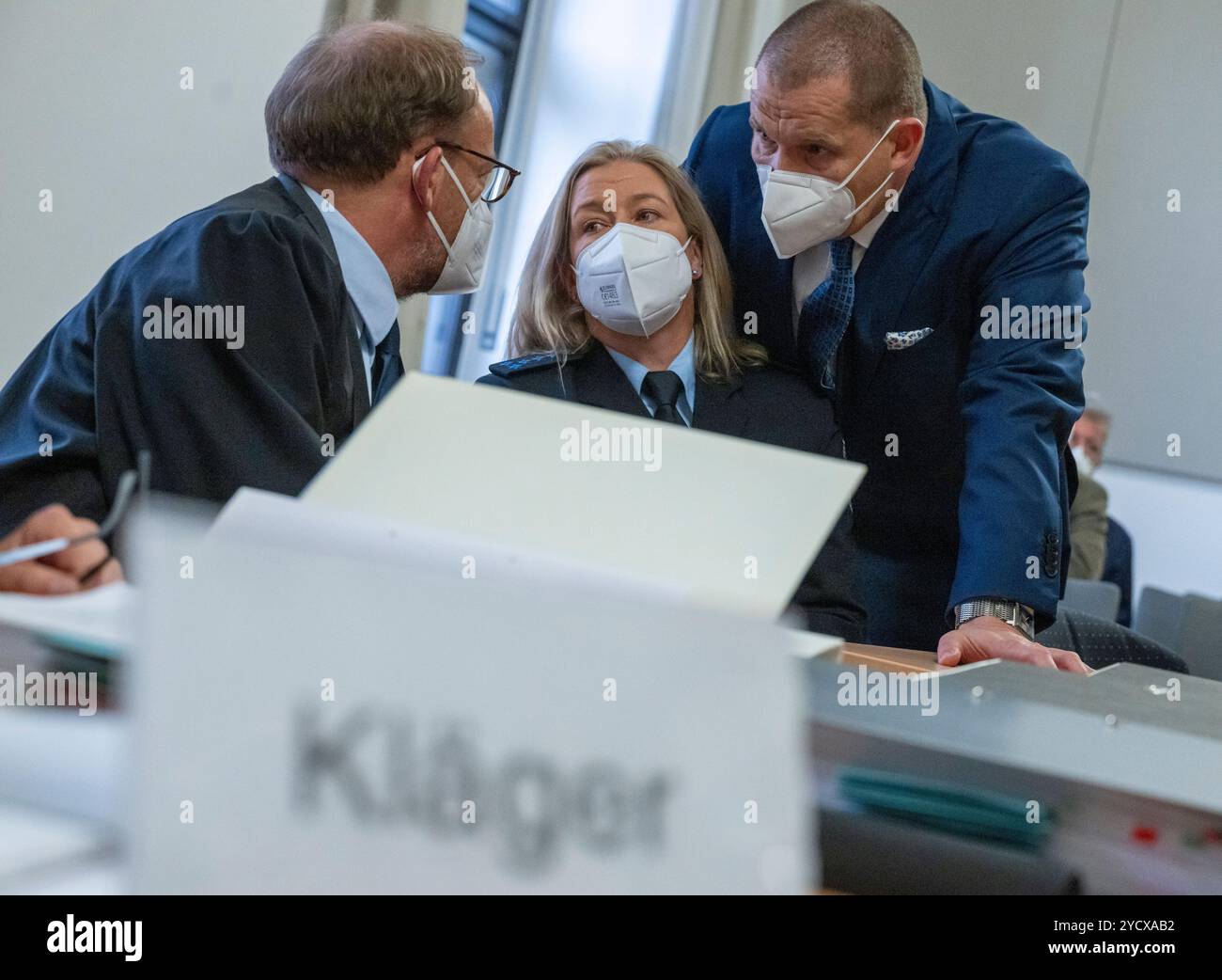 24 October 2024, Bavaria, Munich: Claudia Pechstein (M) sits in her ...