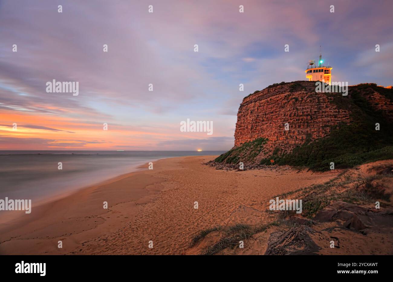Nobbys Head Lighthouse Newcastle Stock Photo - Alamy