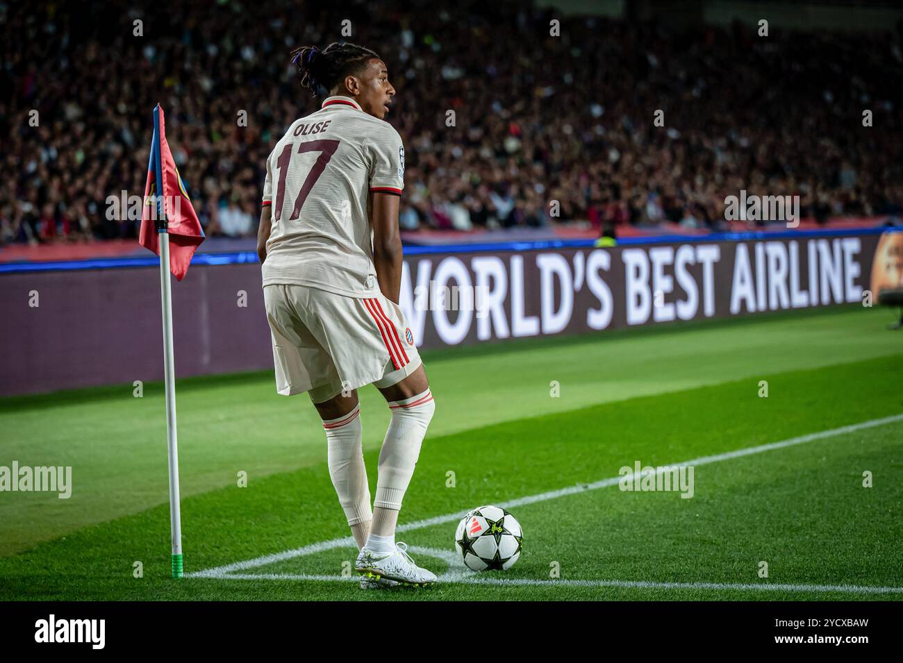 Barcelona, Spain. 23rd Oct, 2024. Michael Olise (FC Bayern Munich) seen ...