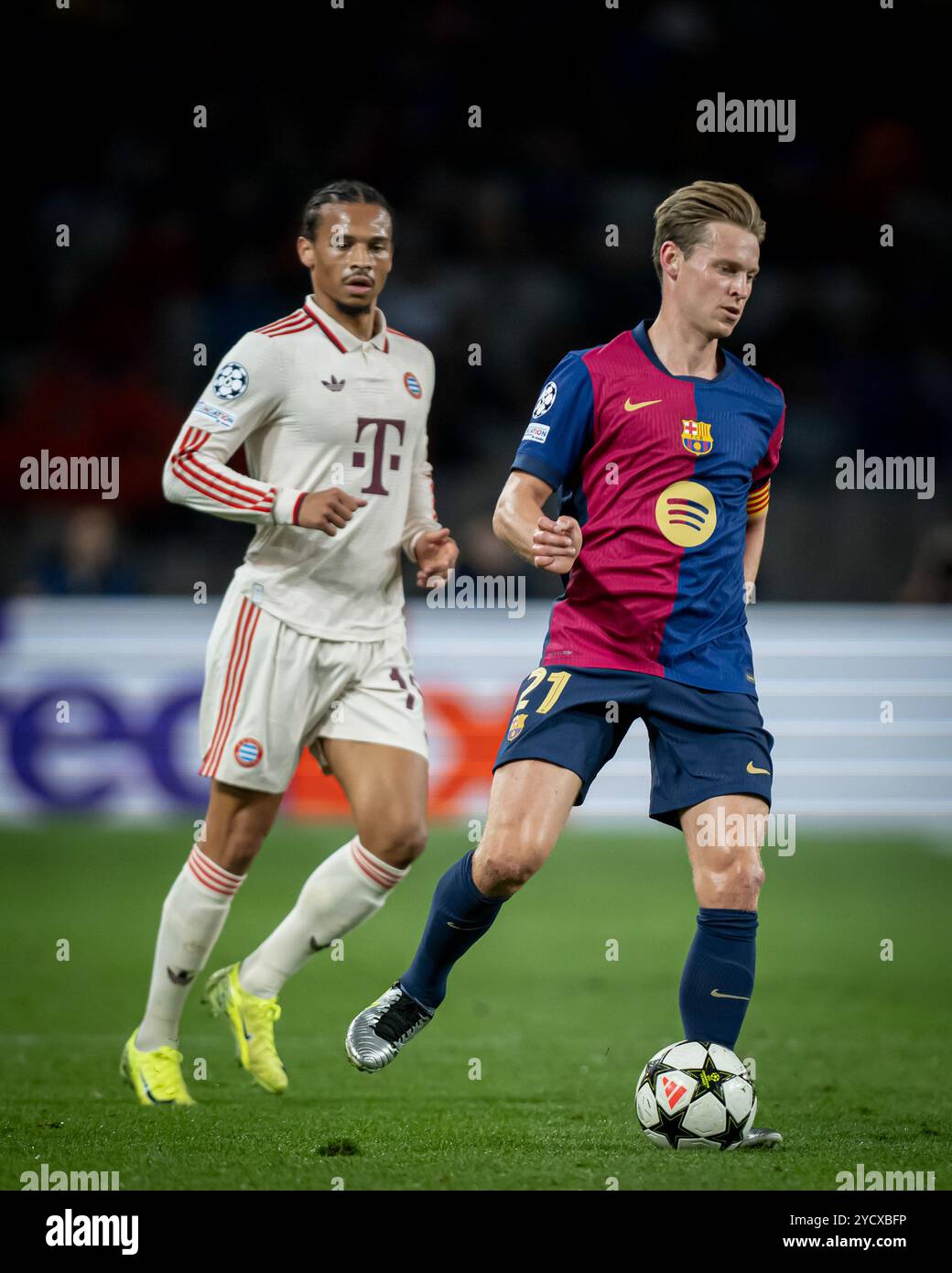 Barcelona, Spain. 23rd Oct, 2024. Frankie De Jong (FC Barcelona) seen in action during a UEFA ...