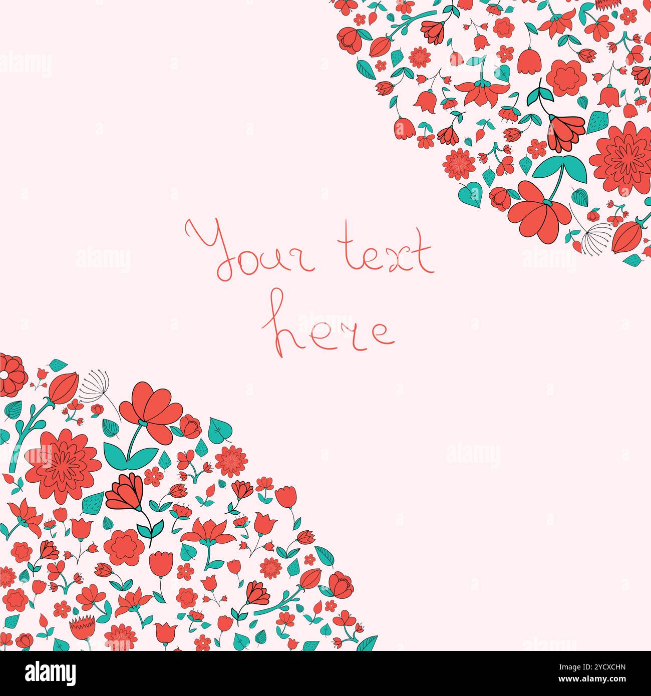 Wildflowers greetings card Stock Vector Images - Alamy