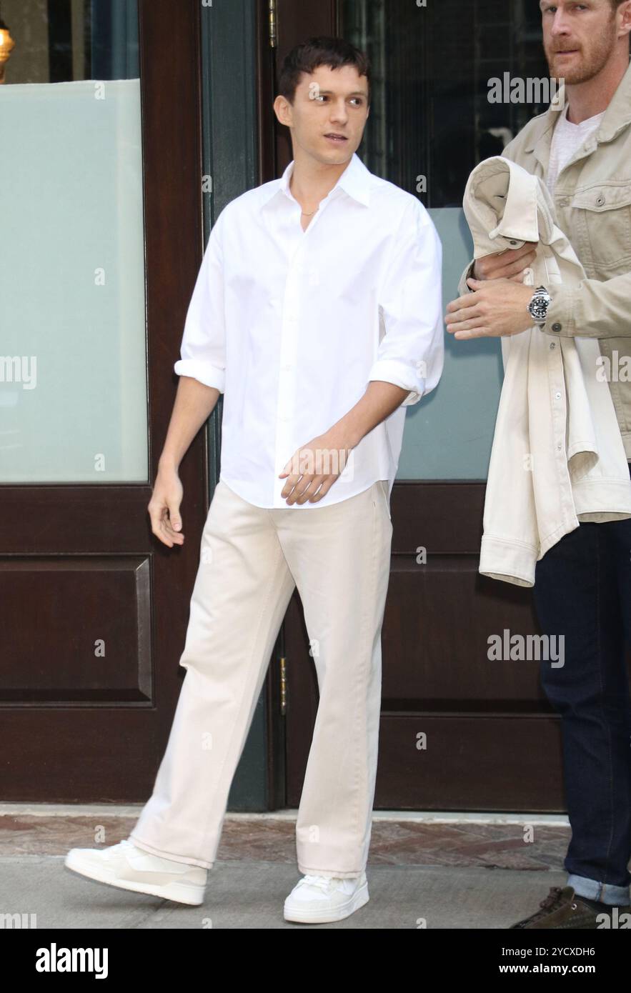 New York, NY, USA. 22nd Oct, 2024. Tom Holland seen in New York City ...