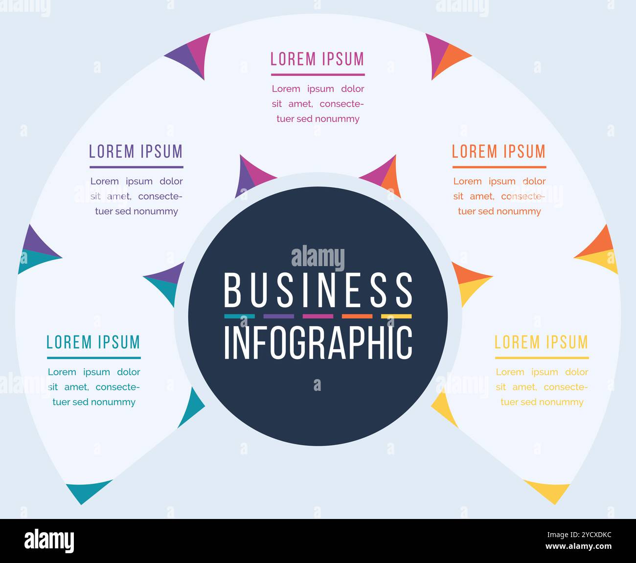 Infographic design 5 steps, objects, elements or options infographic ...