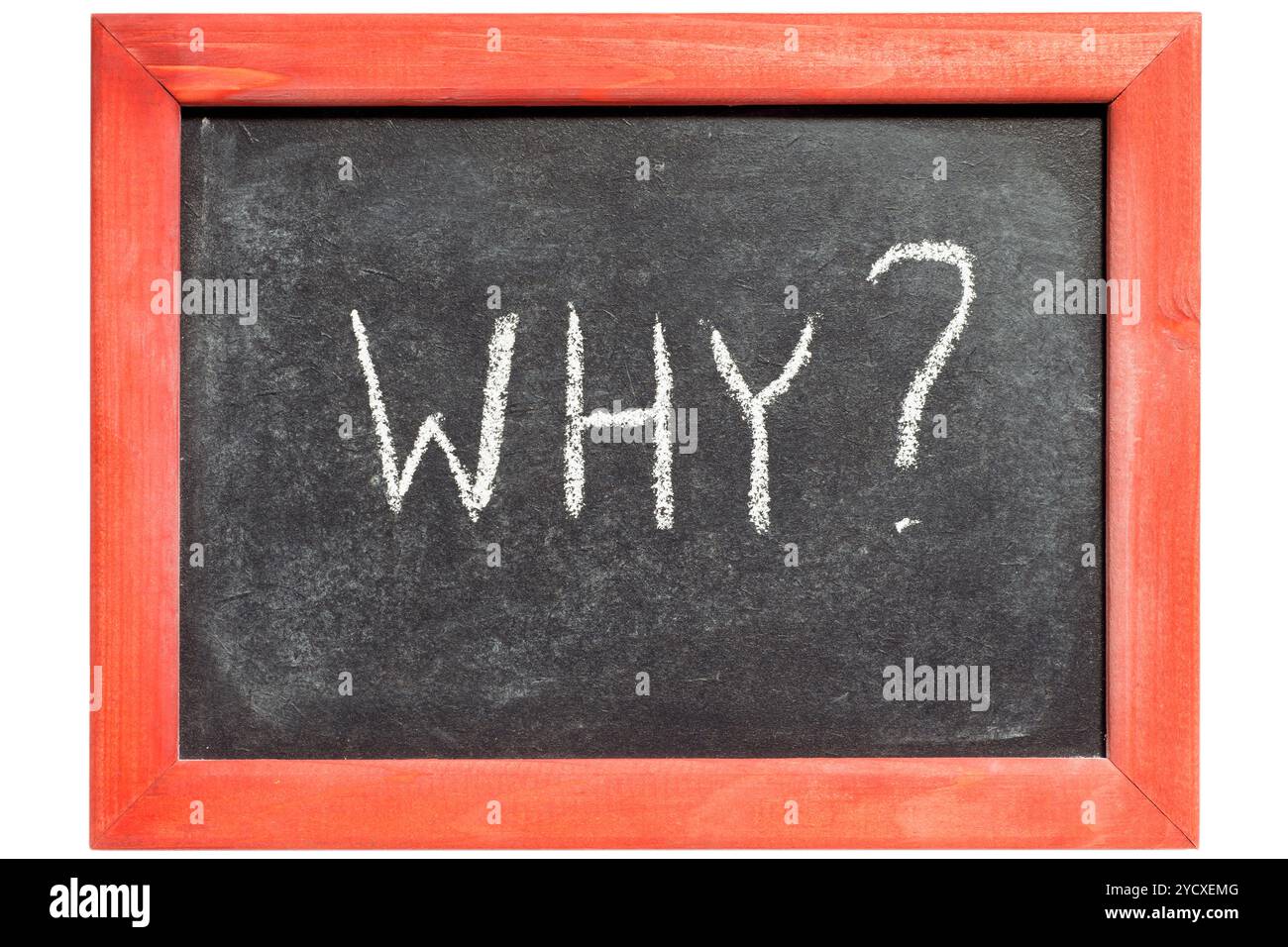 why question handwritten on vintage chalkboard Stock Photo - Alamy