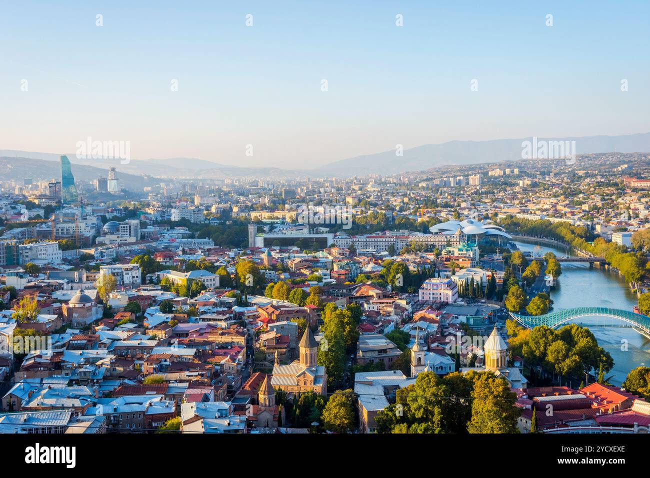 View over Tbilisi skyline, Georgia Stock Photo - Alamy