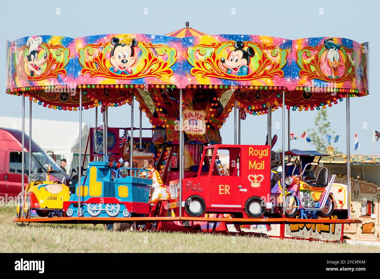 A children’s fairground ride at the Ackworth Classic Vehicle Rally ...