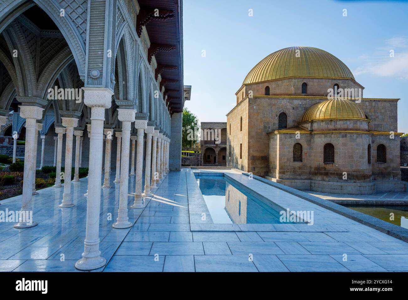 Sapara monastery, the pillars and the pond, Georgia Stock Photo - Alamy