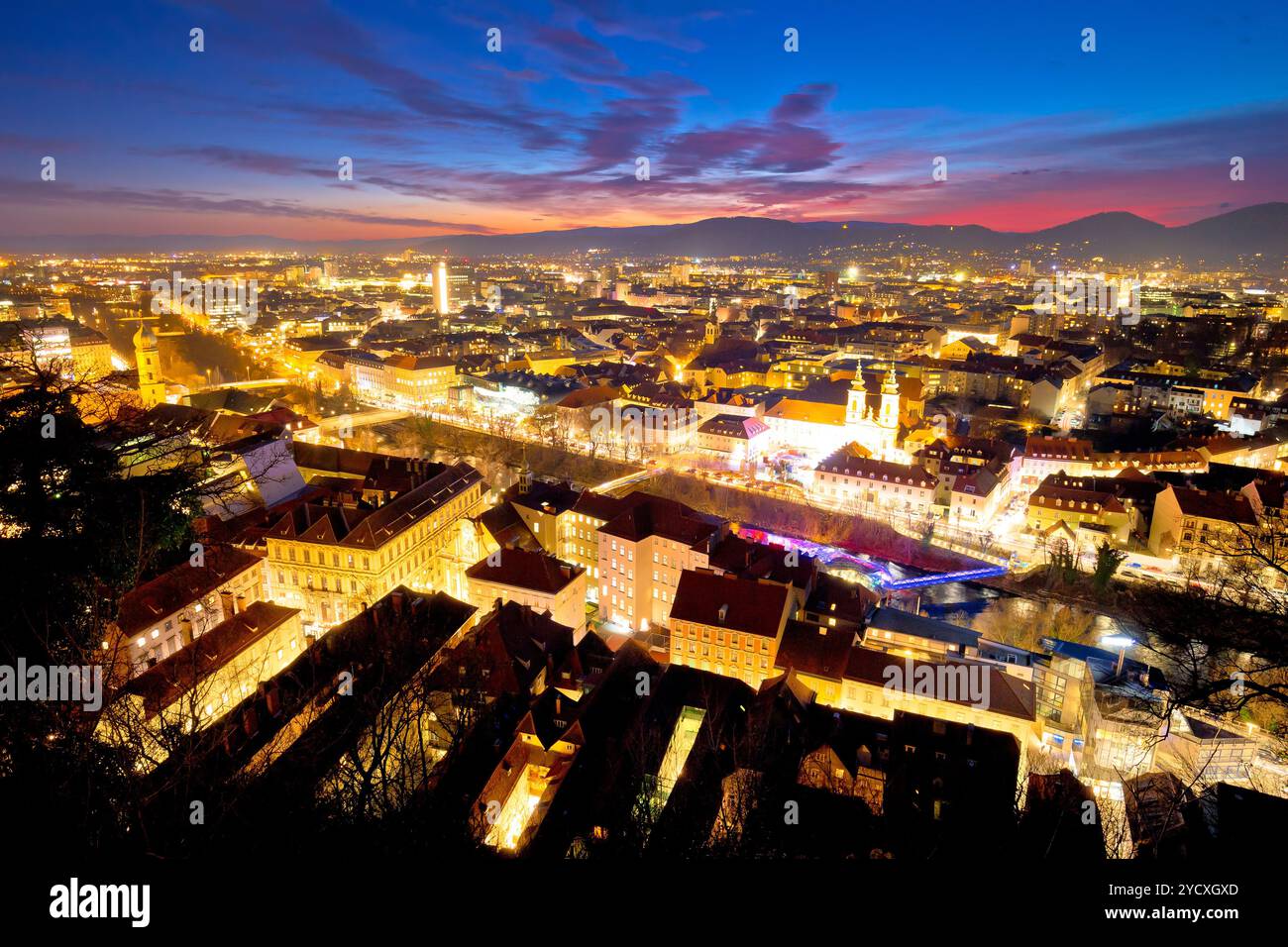 Night view town from hi-res stock photography and images - Alamy