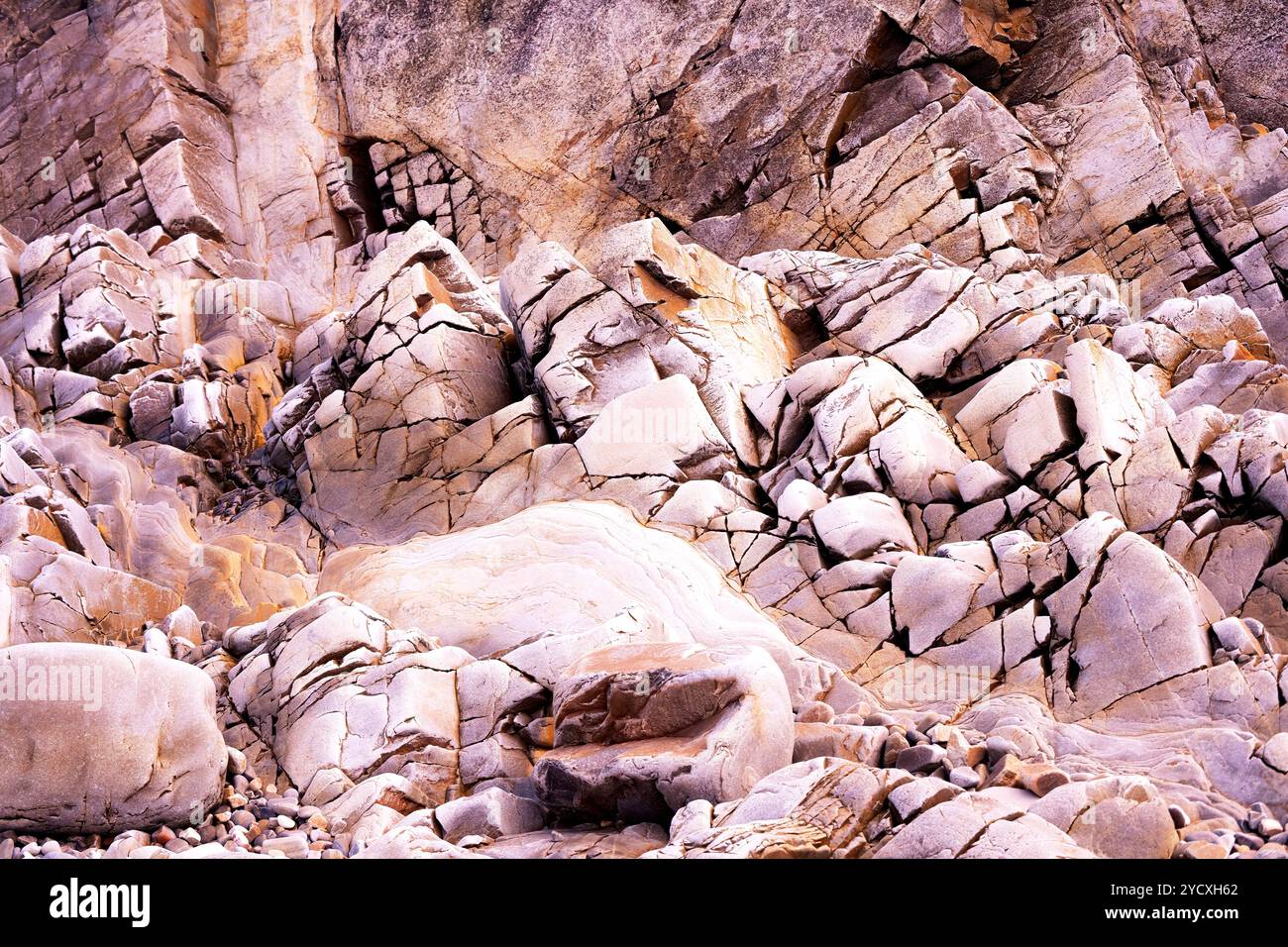 Striking rock formations along the Cantabrian coast of Spain showcase ...