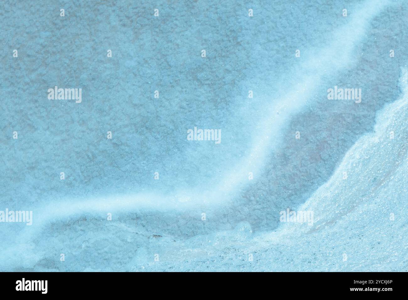 Detailed image showing the texture and color of blue salt deposits ...