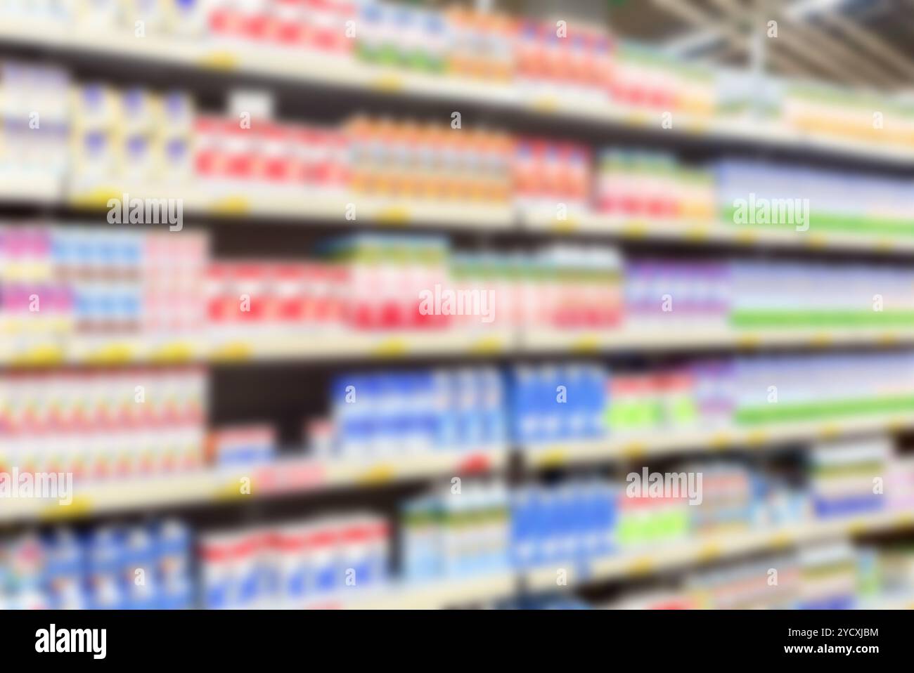 Abstract blur in supermarket for background Stock Photo - Alamy