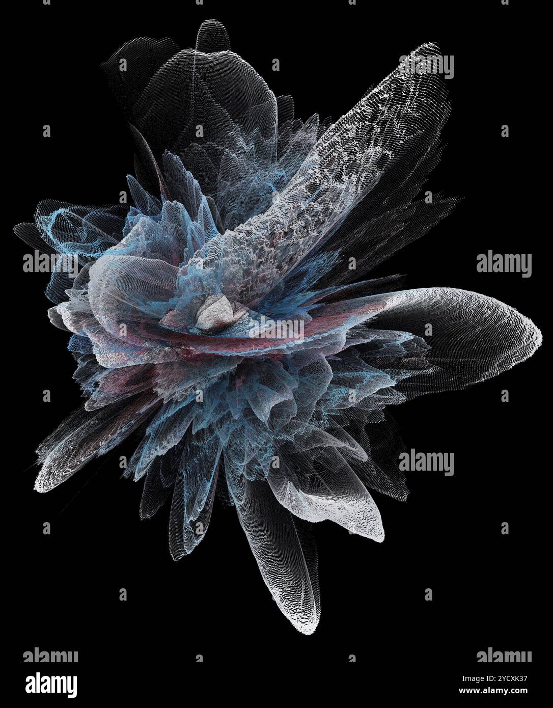 An abstract 3D render of a particle burst, showcasing dynamic textures ...