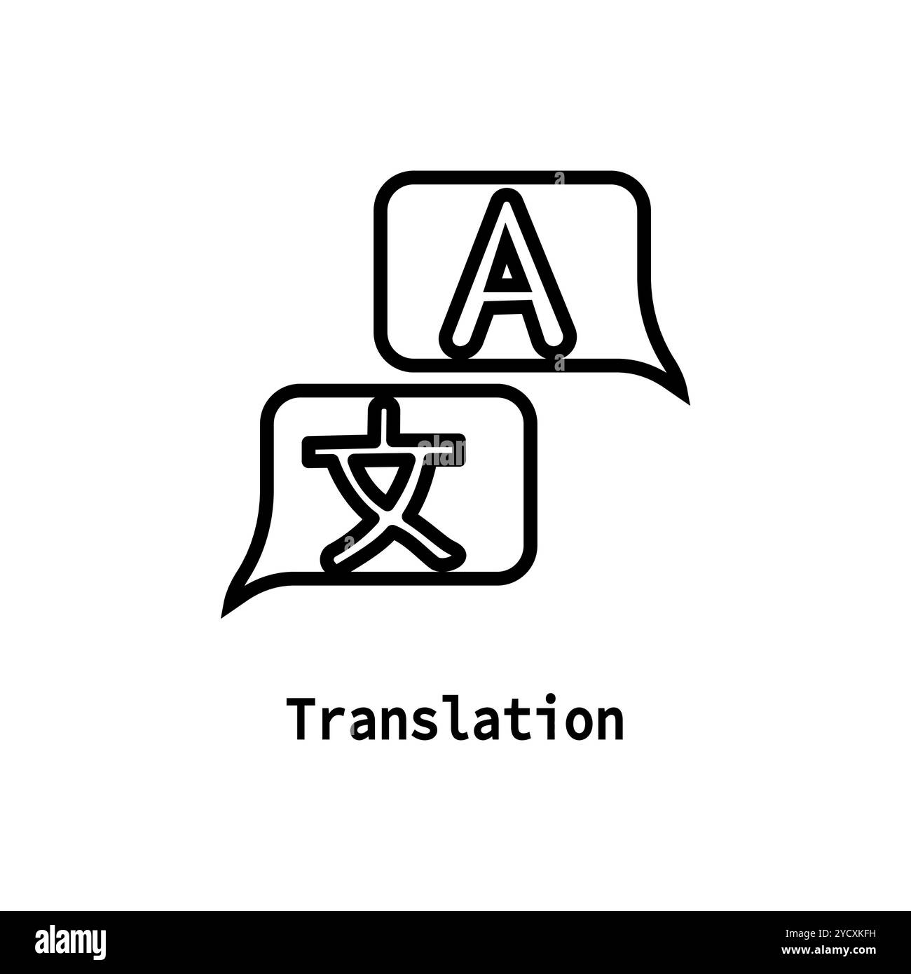 Sign language interpreter icon vector Black and White Stock Photos ...