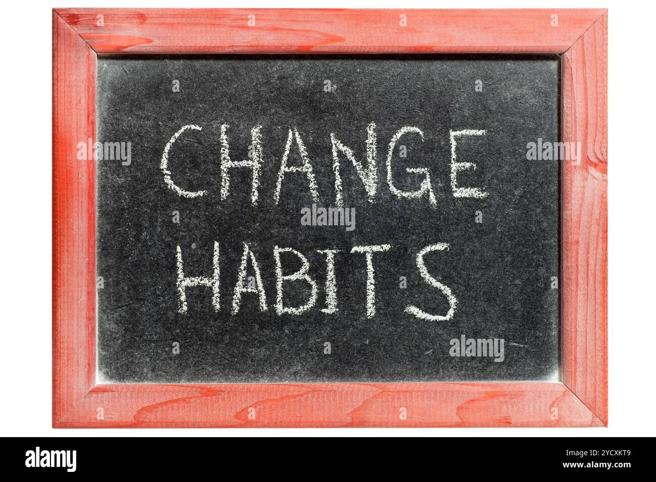 change habits phrase handwritten on isolated vintage blackboard Stock ...