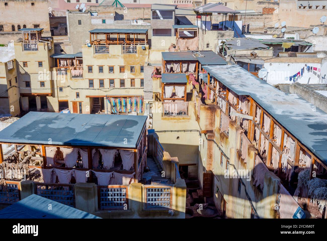 Moroccan tannery view hi-res stock photography and images - Alamy