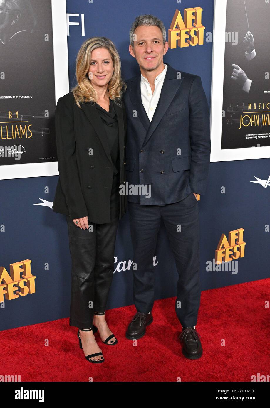 Hollywood, USA. 23rd Oct, 2024. Sara Bernstein and Justin Wilkes ...