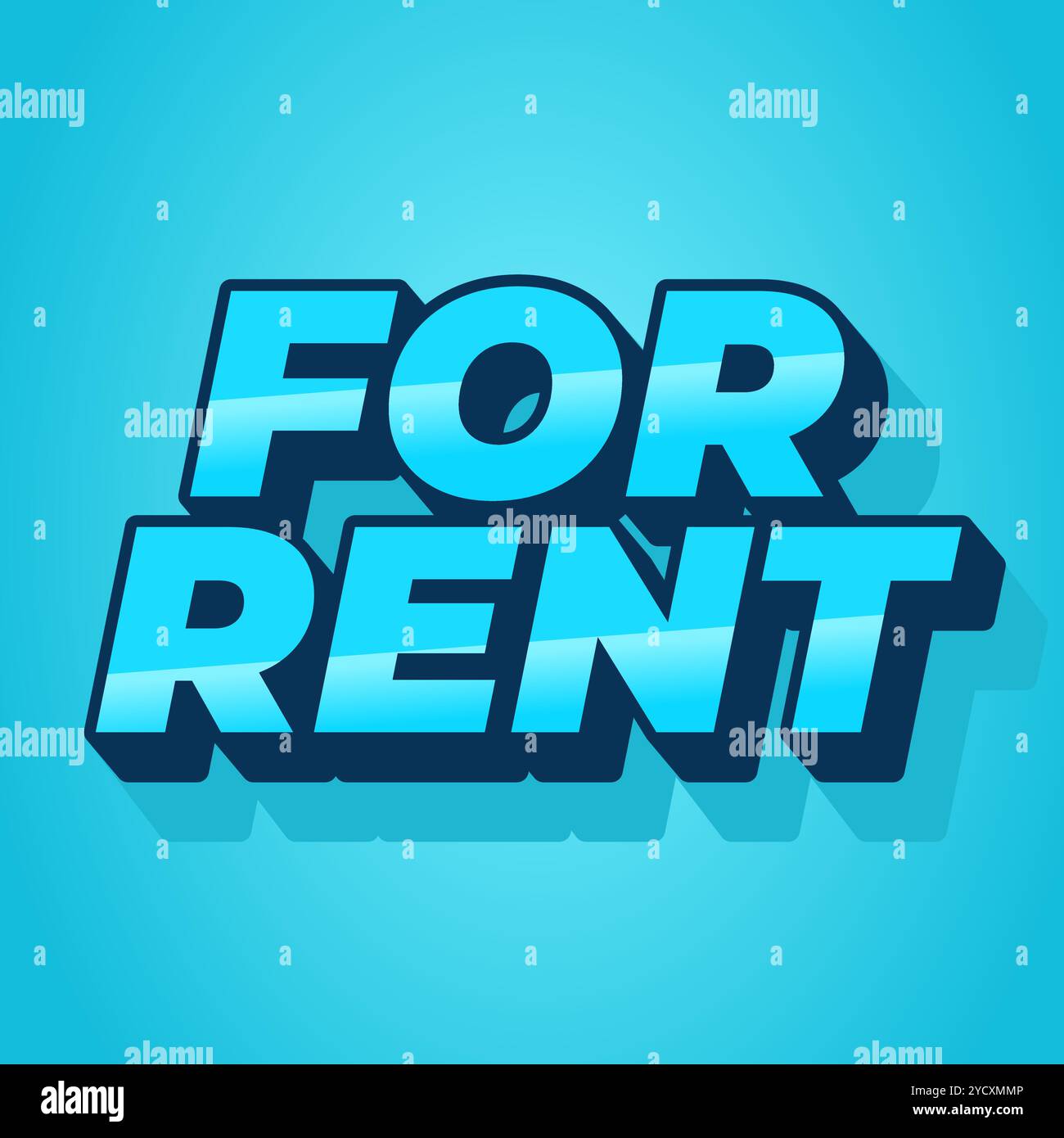 For rent. Text effect design for social media or online media. Square ...