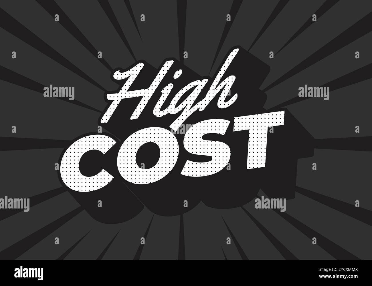 High cost. text effect design for promotional ads in 3D style Stock ...