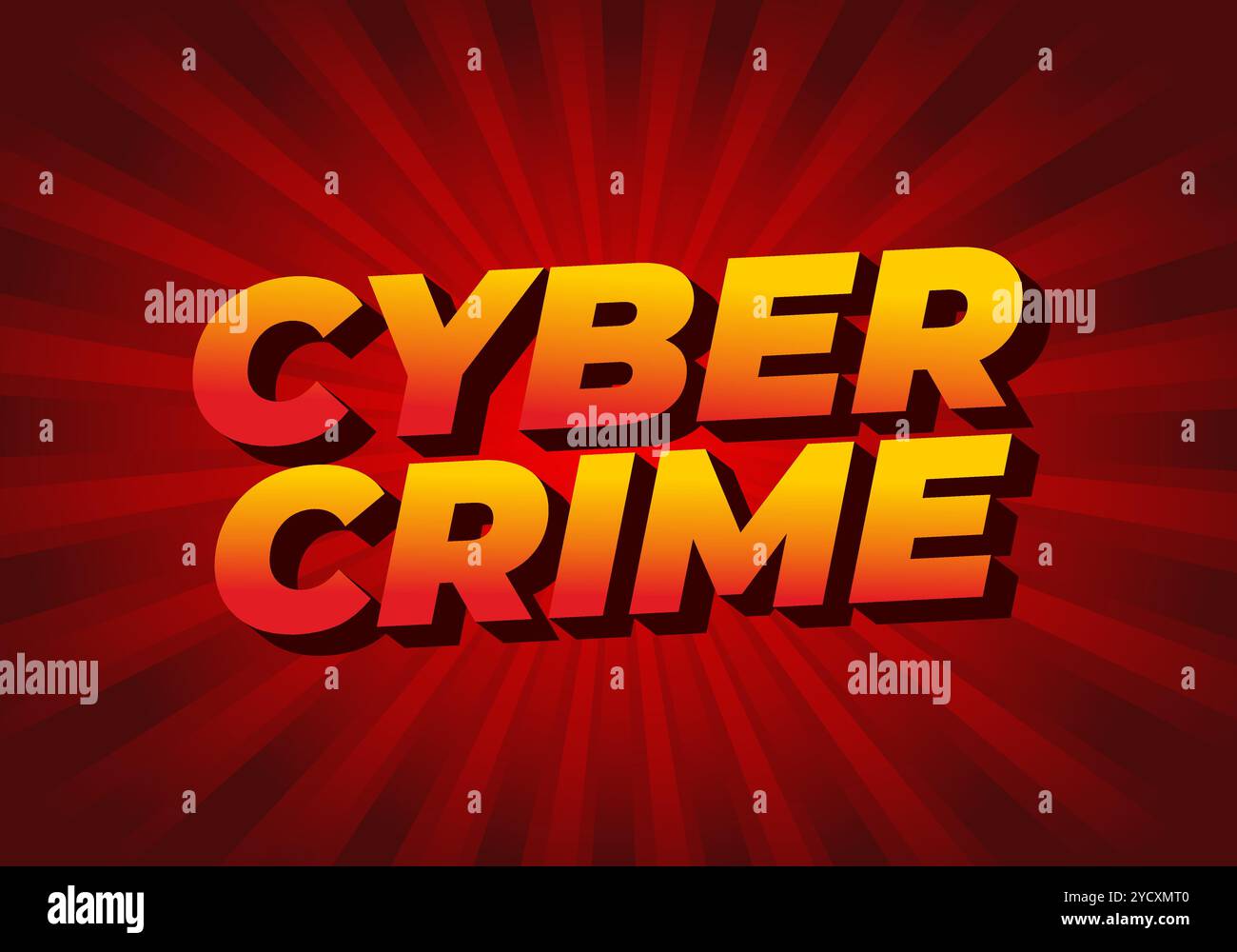 Cyber crime. Text effect design in bold fonts with modern colors Stock ...