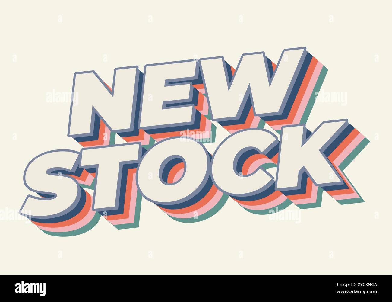 New stock. Text effect design in modern colors with 3D style Stock ...