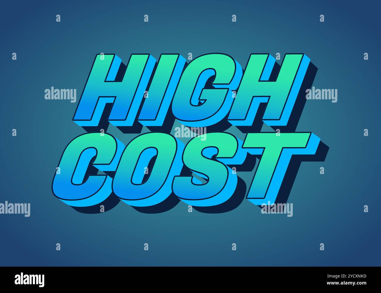 High cost. text effect design for promotional ads in 3D style Stock ...