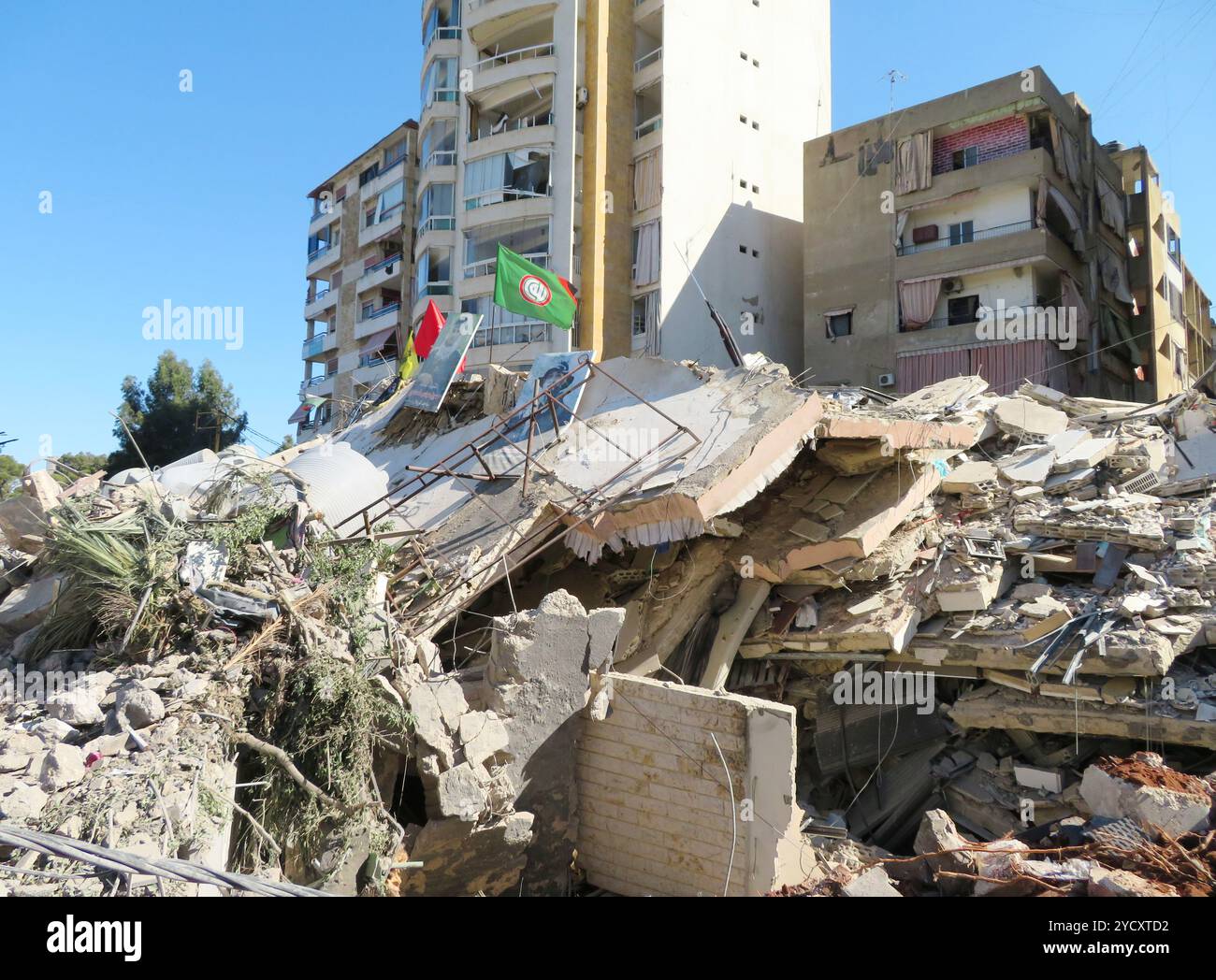 Lebanon beirut jnah rafic hariri hospital israeli strike demoli hi-res ...