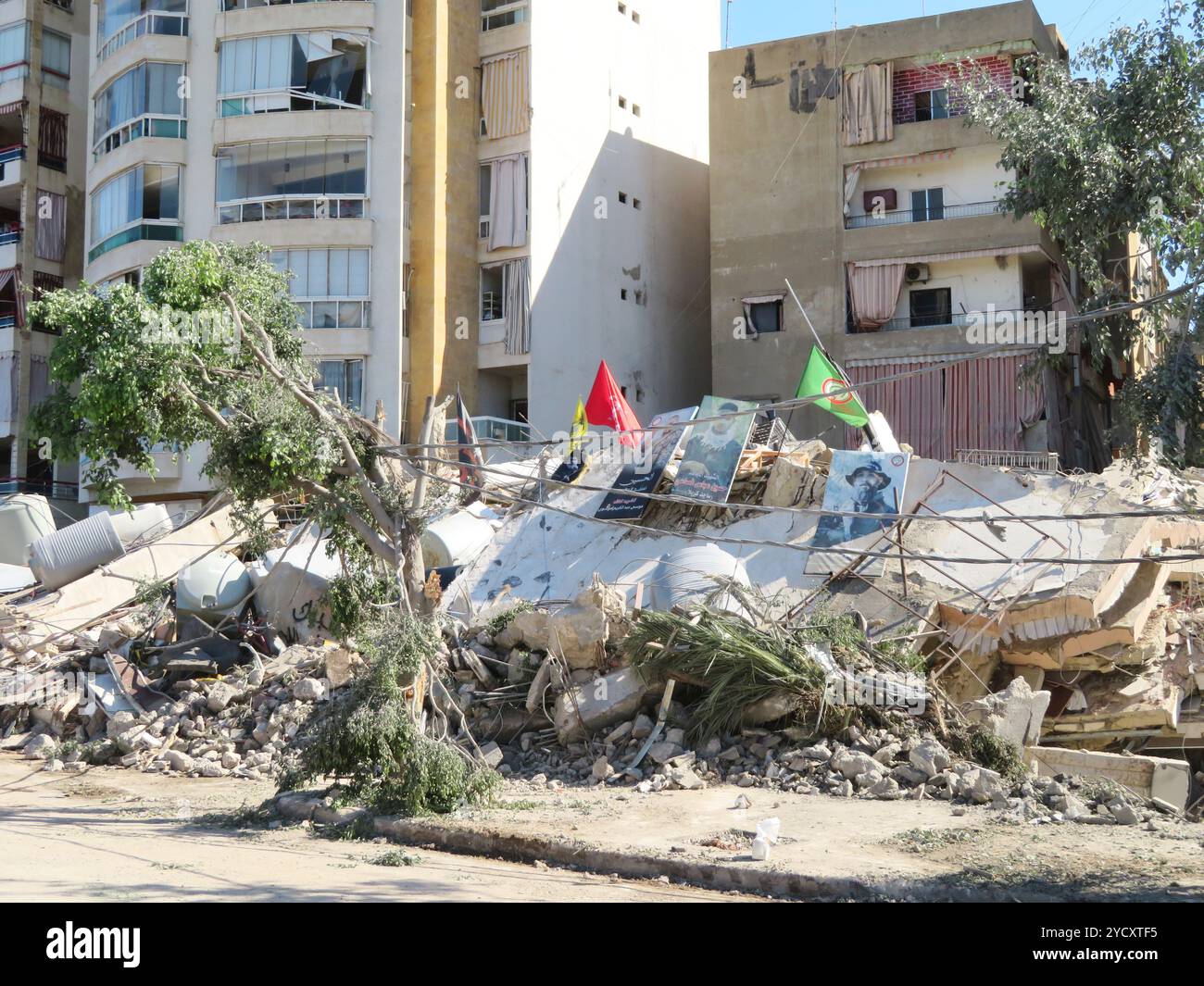 Lebanon beirut israeli strike demolished destroyed damaged buil hi-res ...