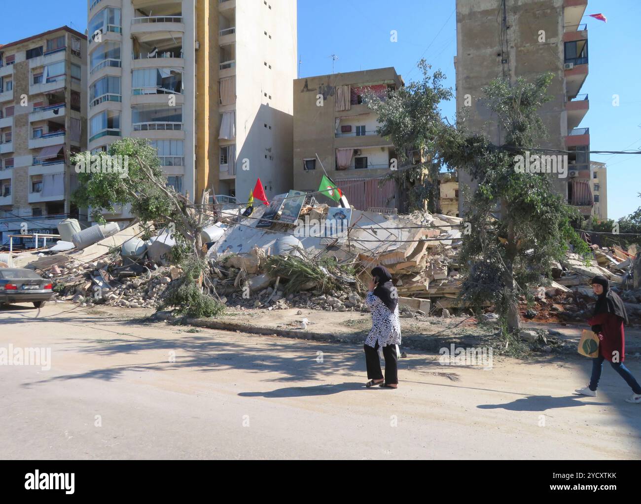 Lebanon beirut jnah rafic hariri hospital israeli strike demoli hi-res ...