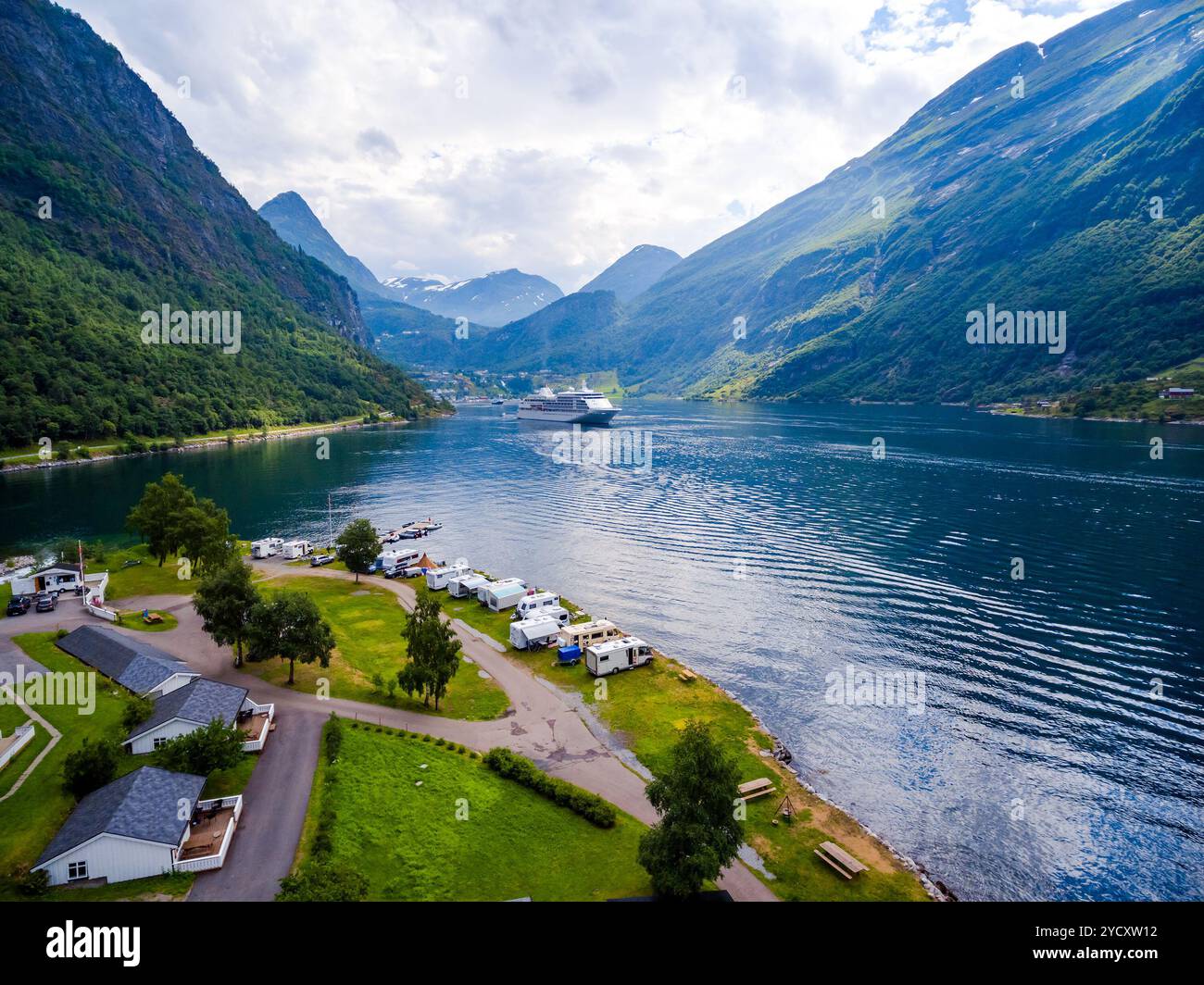 Aerial geiranger fjord norway hi-res stock photography and images - Alamy