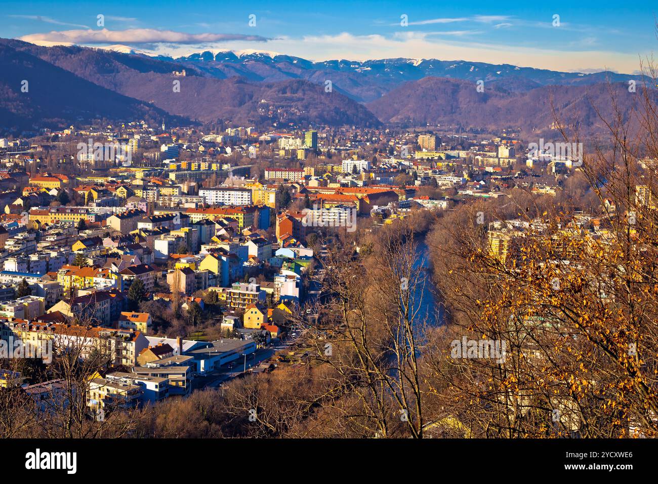 Aerial view historic village church hi-res stock photography and images ...