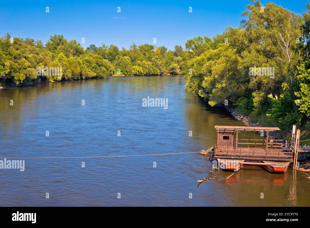 River landscape with ferry hi-res stock photography and images - Alamy