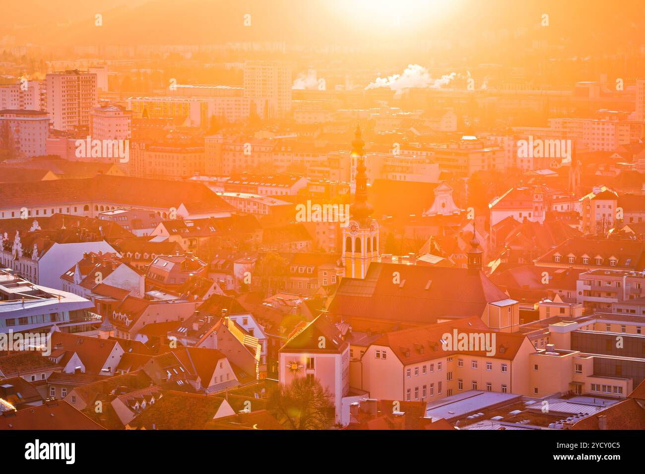 Aerial view center building hi-res stock photography and images - Alamy