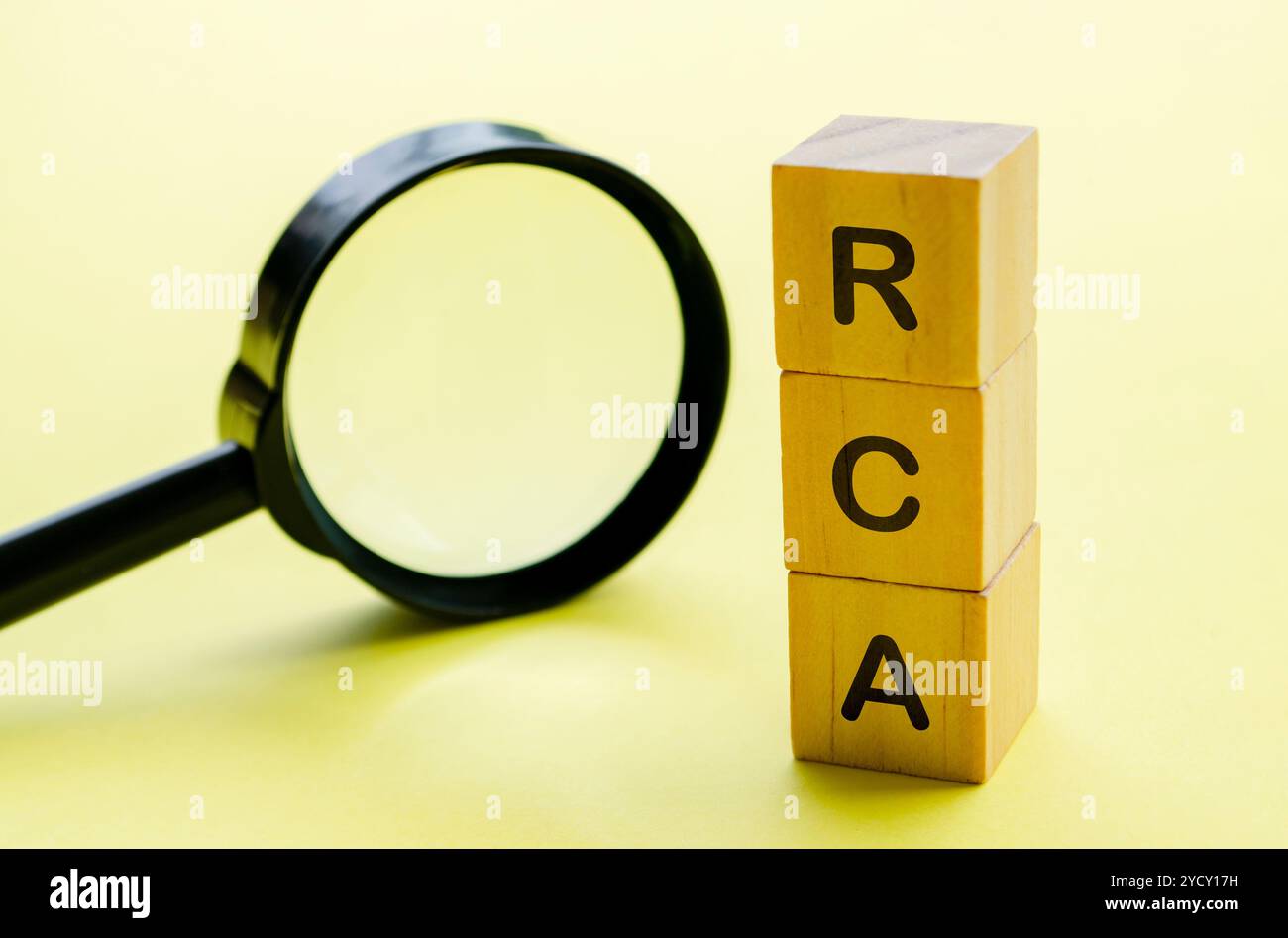 Root Cause Analysis text on wooden cubes with magnifying glass ...