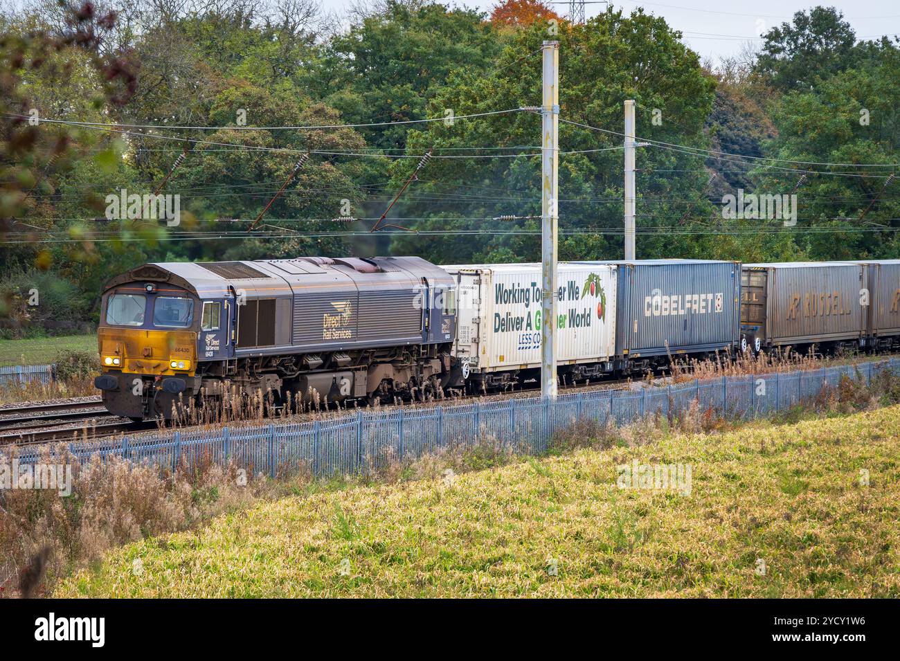 Class 66 DRS Direct Rail Services diesel freight locomotive Stock Photo ...