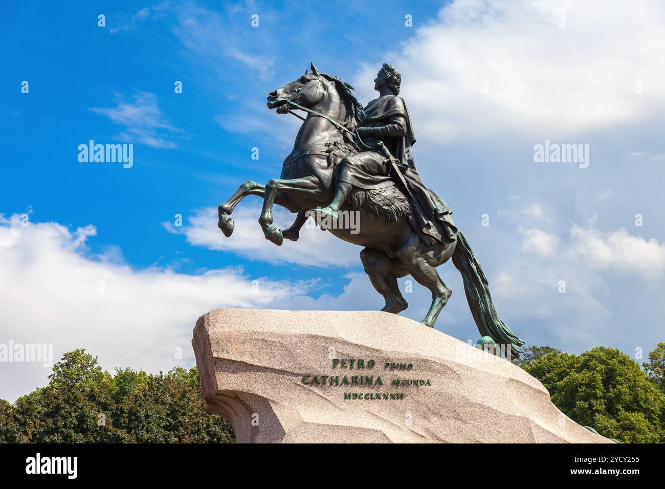 Equestrian monument of Russian emperor Peter the Great (Peter First ...