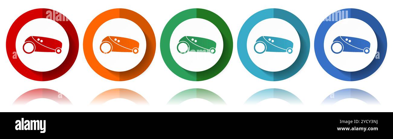 Grass collection machine Cut Out Stock Images & Pictures - Alamy