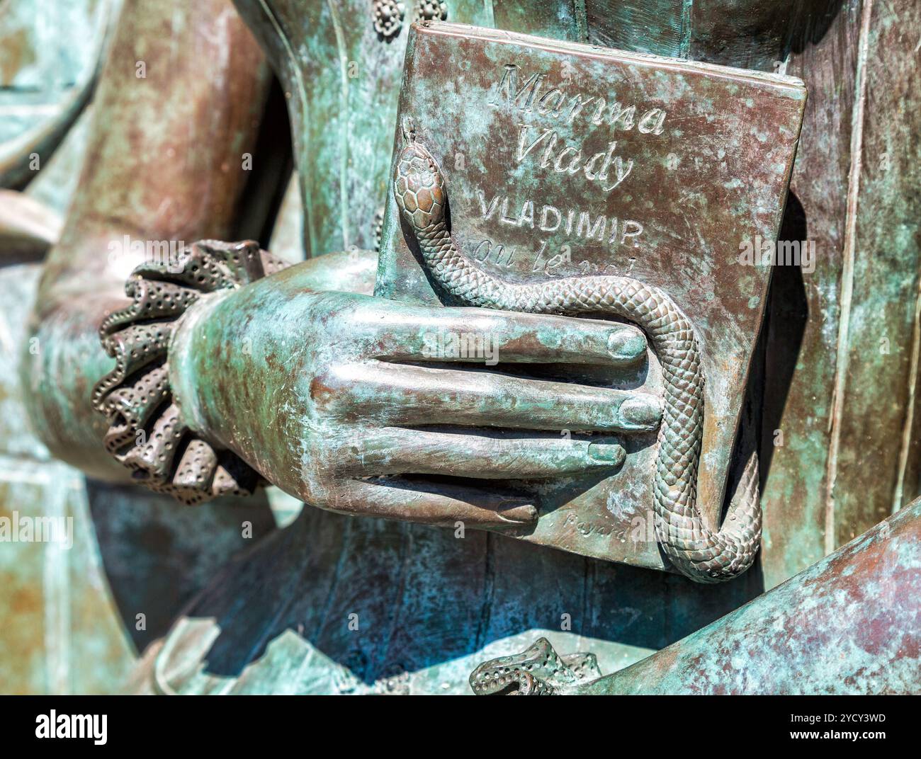 Fragment of Monument to Soviet singer, songwriter, poet and actor ...