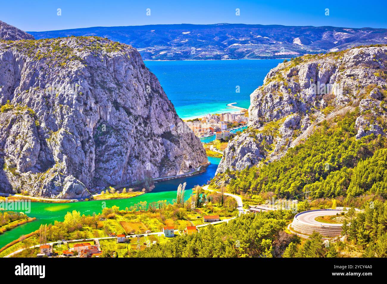 Aerial view cetina river canyon hi-res stock photography and images - Alamy
