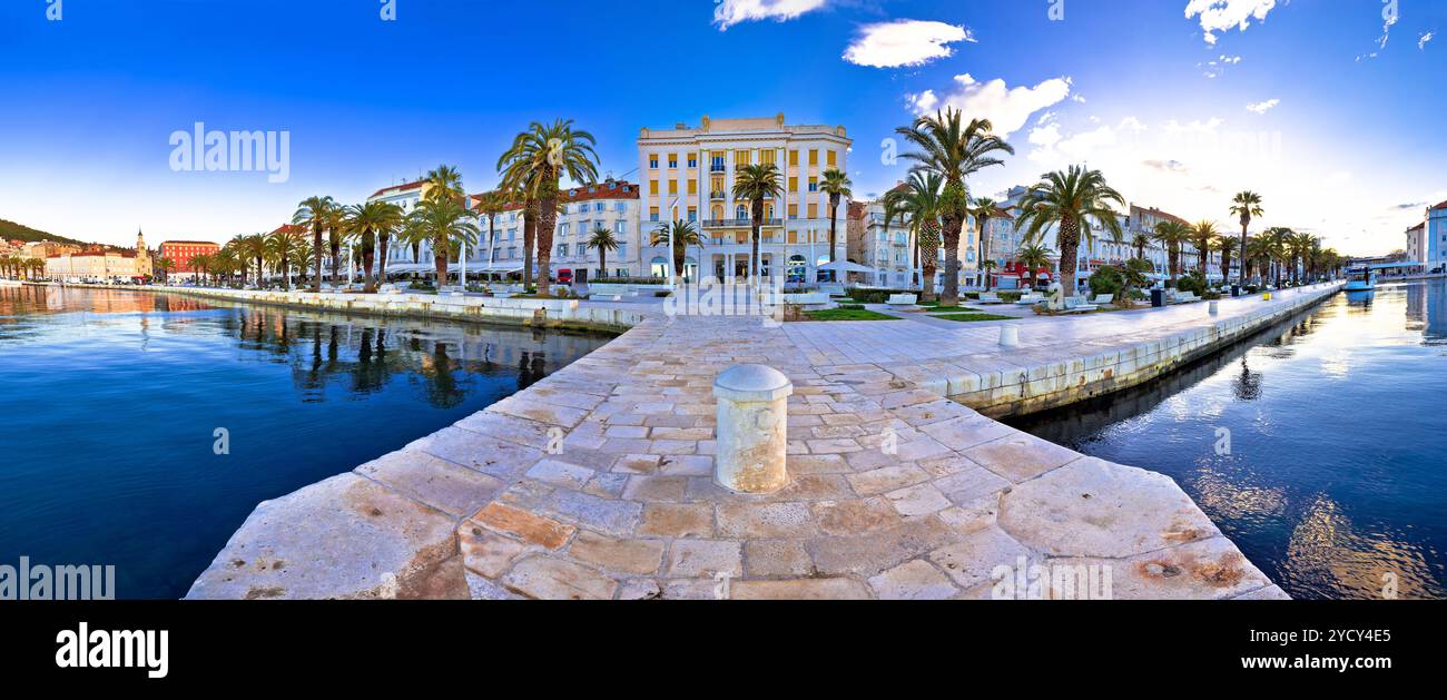 Split waterfront panoramic view from pier Stock Photo - Alamy