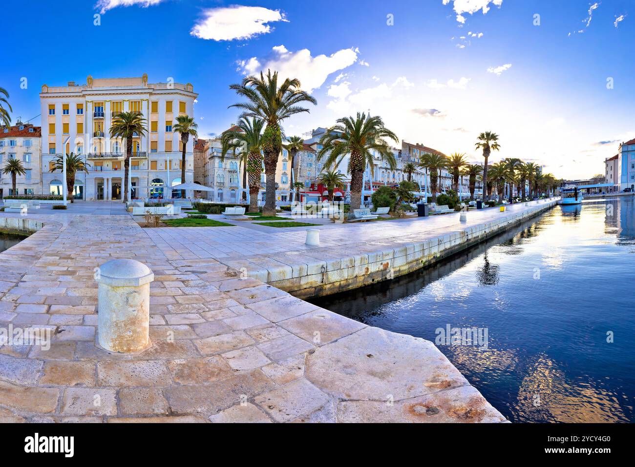 Split waterfront panoramic view from pier Stock Photo - Alamy