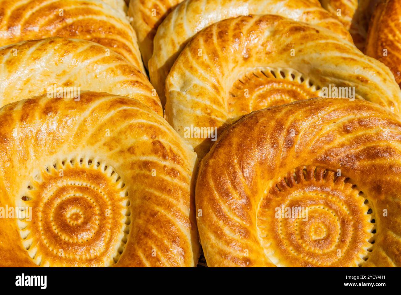 Traditional bread in Central Asia. Tandoor flatbread. Bread nan cakes ...
