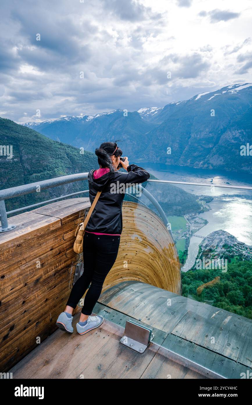 Nature photographer. Stegastein Lookout Stock Photo - Alamy