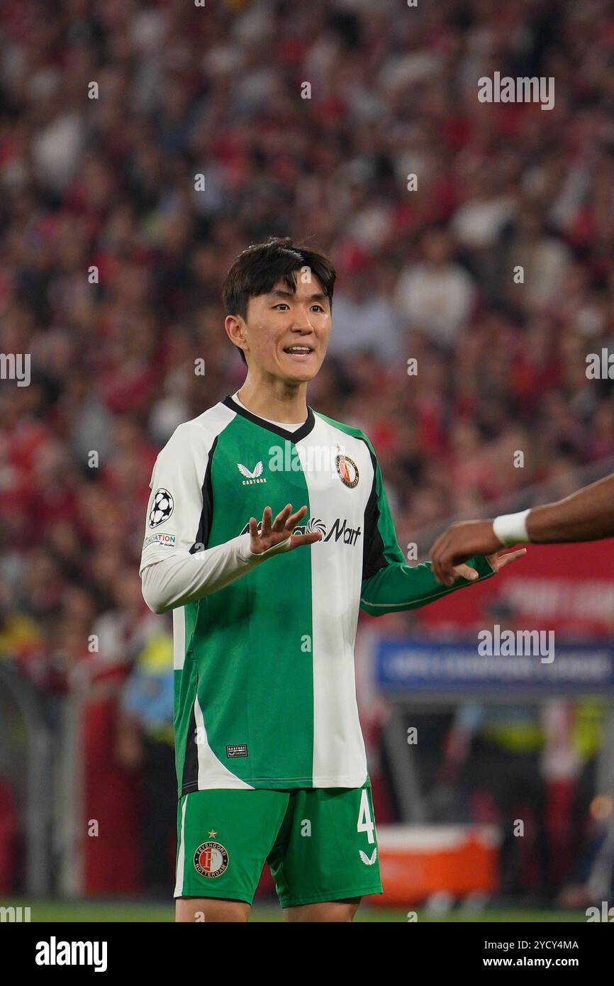 Inbeom Hwang of Feyenoord Rotterdam in action during UEFA Champions ...