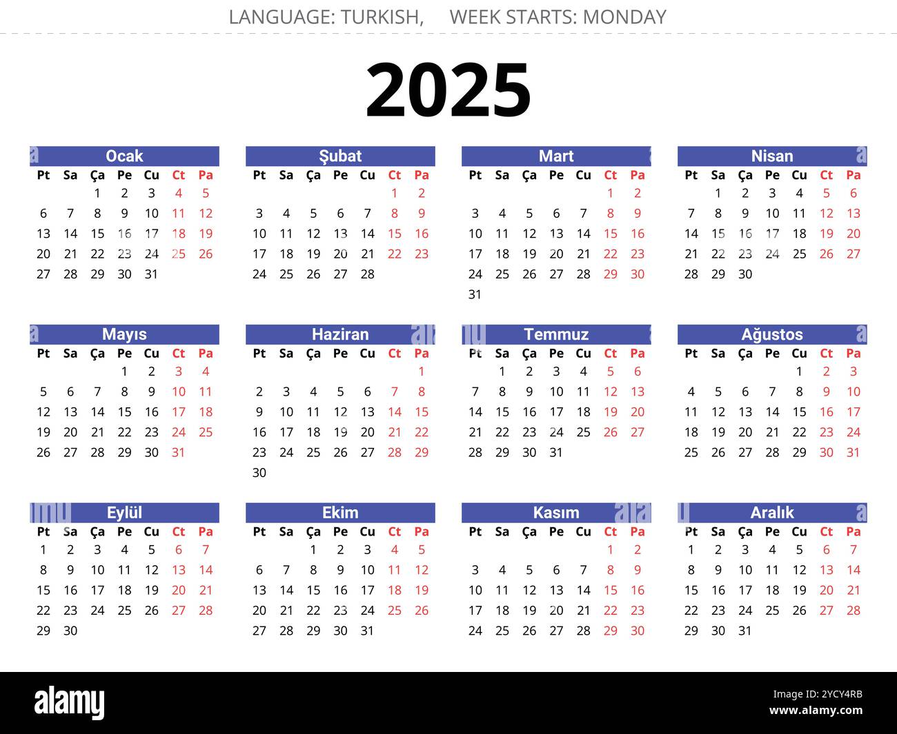 Takvim 2025 hi-res stock photography and images - Alamy