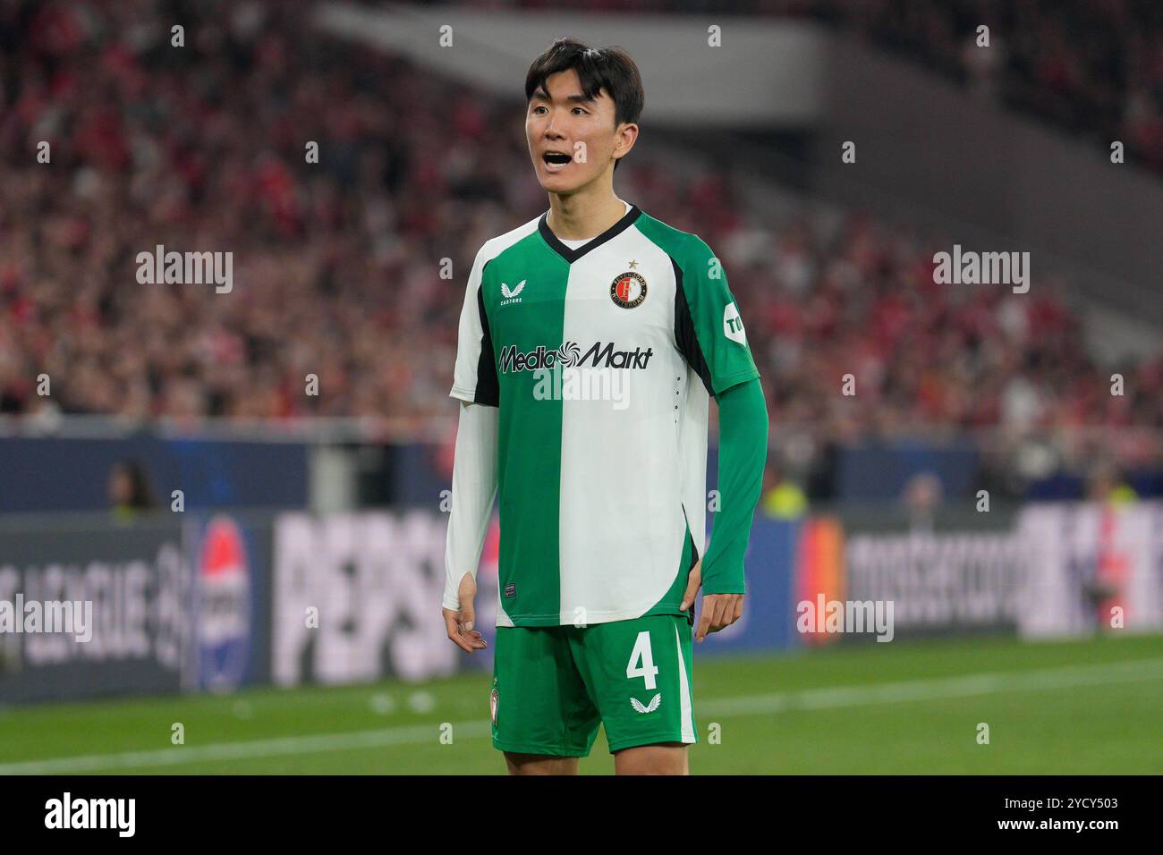 Inbeom Hwang of Feyenoord Rotterdam in action during UEFA Champions ...