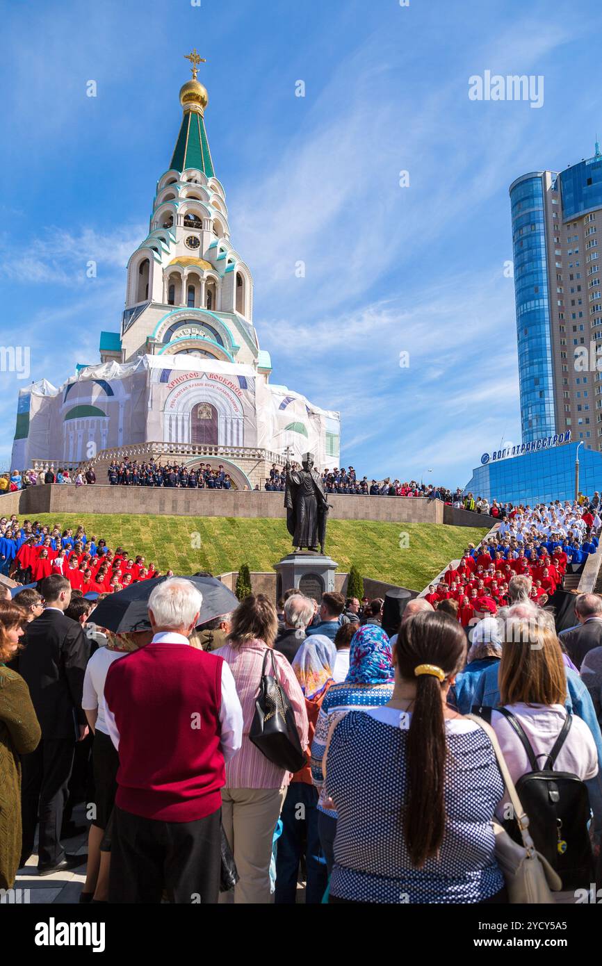 Ceremony of the opening of a monument to the holy prince Vladimir Stock ...